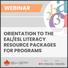 Orientation to the EAL/ESL Literacy Resource Packages for Programs ...